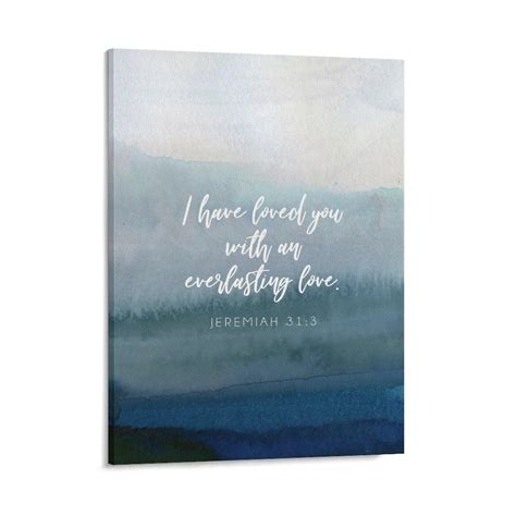 Inspirational Quotes Jeremiah 31 3 Wall Art Bible Poetry Verses Framed