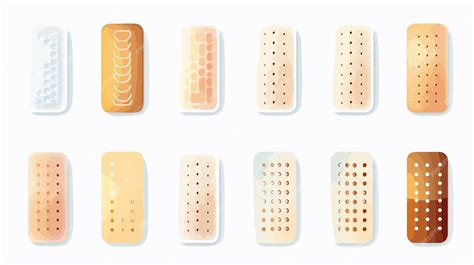 Realistic Perforated Plaster Patch Or Tape Vector Illustration