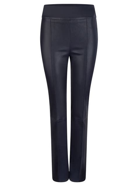 Fyen Stretch Leren Broek Navy Dante 6 Bel Fiore