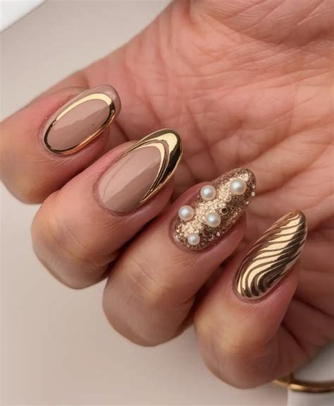 Trendy Gold Fall Nails 2025 Inspo And Chic Designs
