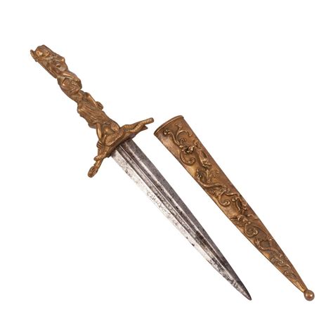 Proantic Antique French Bronze Romantic Dagger