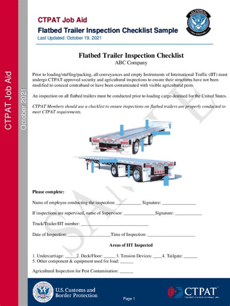 Flatbed Trailer Inspection Checklist At Terry Akers Blog