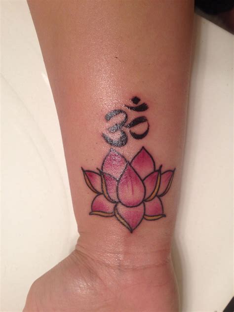 My Lotus Flower And Ohm Symbol Im In Love Its So Good Tattoos