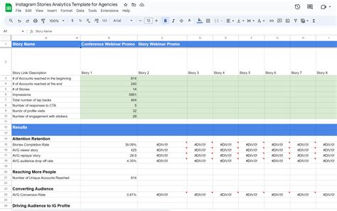 Instagram Story Analytics Template Heyorca