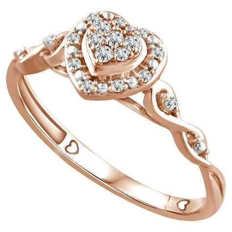 Gold Heart Promise Rings