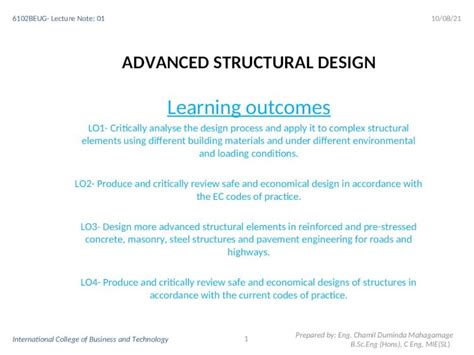 Ppt Advanced Structural Design Lecture Note 01 Dokumentips