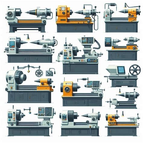 Lathe Machine Vector Illustration Premium Ai Generated Vector
