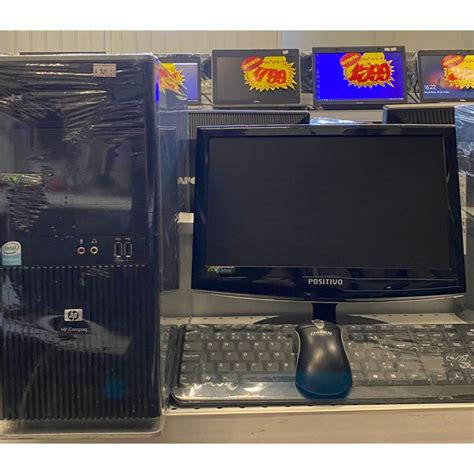Computador Completo CPU Hp Dual Core Monitor 16 Pol Periféricos produtos eletrônicos