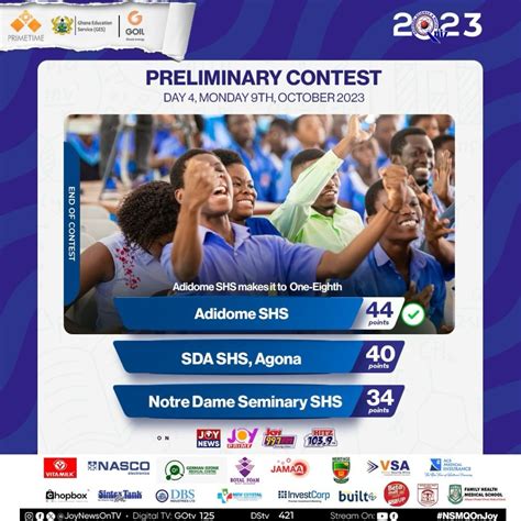 Nsmq 2023 Wesley Girls Achimota Chemu Shs Koforidua Sec Techs