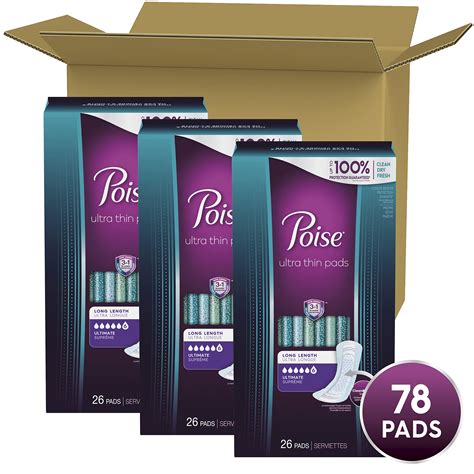 Poise Ultra Thin Incontinence Pads For Women Postpartum Pads For
