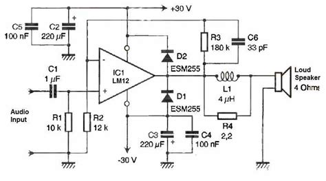 100 Watt Amplifier Circuit Diagram Using Lm12 Ic Homemade Circuit