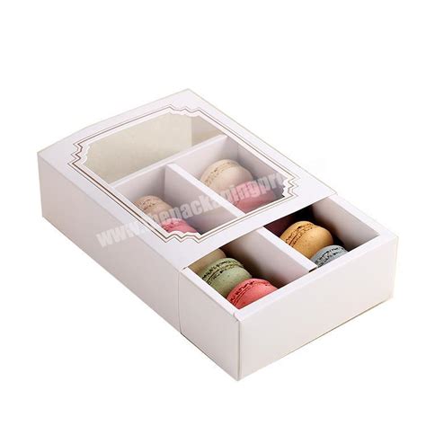 Custom Macaron Cranberry Cookies Buscuits Drawer Box Packaging