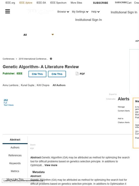 Genetic Algorithm Overview And Applications Pdf Genetic Algorithm