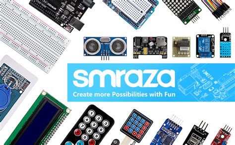 smraza ultimate starter kit for arduino project with tutorial 200pcs components