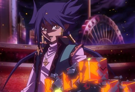 Download Aigami Standing On A Glowing Platform In The World Full Of Cubes Wallpaper