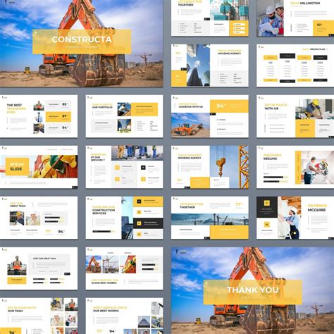 Constructa Construction Powerpoint Template Masterbundles