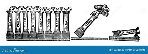 Constitution Ratification Cartoon Vintage Illustration Cartoondealer