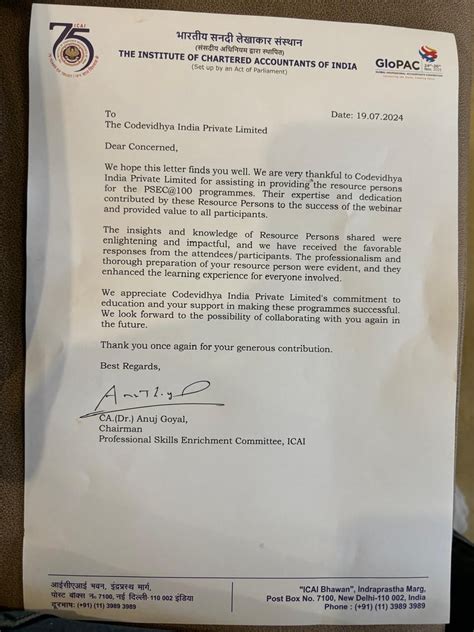 Codevidhya Icai Professionalskills Communitygrowth Appreciation