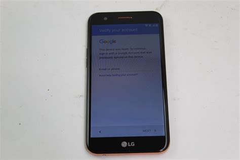 Lg K Plus Gb Metropcs Google Account Locked Sold For Parts Property Room