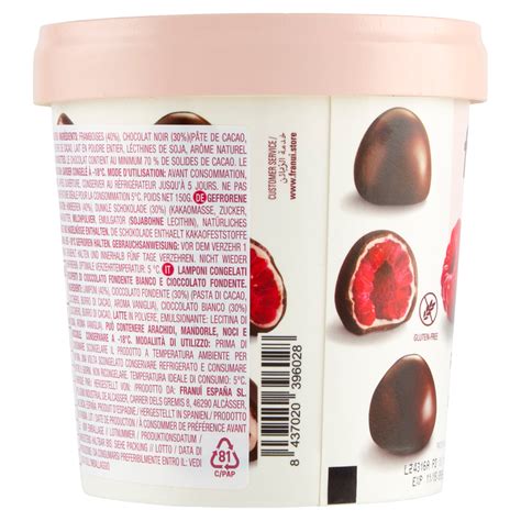 Franuí Lamponi Ricoperti Di Cioccolato Fondente Bianco Carrefour