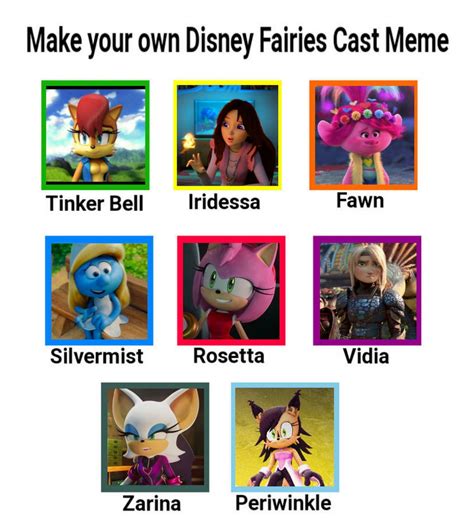 My Own Disney Fairies Cast Meme My Version By Princessmirabelle On