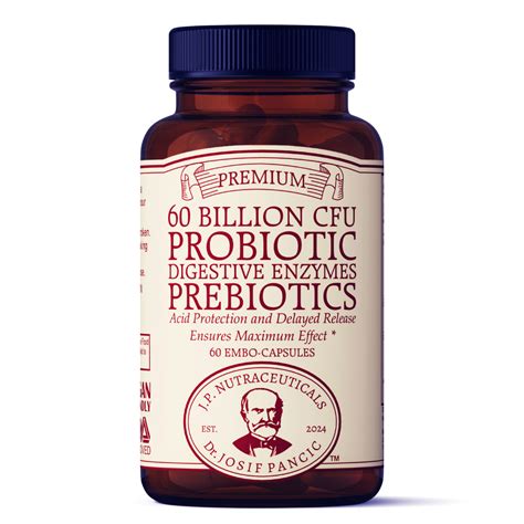 Probiotic And Prebiotic Supplement 60 Billion Cfu Digestive Enzymes