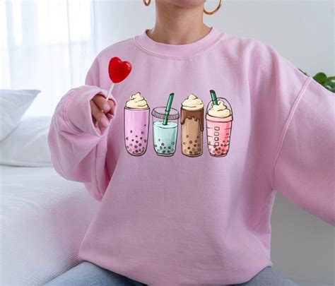 Boba Tea Sweatshirt Bubble Tea Sweatshirt Cute Bubble Shirt Boba Milk Tea Sweater T For