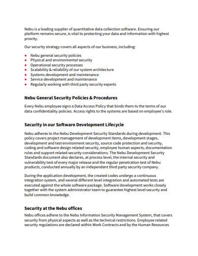 Free 10 Security Statement Templates In Pdf Ms Word