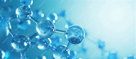 Premium Photo Abstract Molecular Structure Models On Blue Background