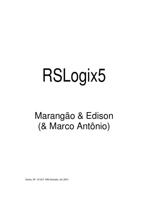 Rslogix 5 Pdf Controlador Lógico Programável Biblioteca Informática