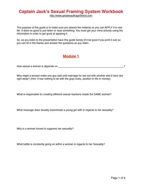 Sexual Framing System Workbook Pdf