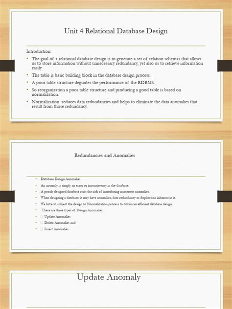 Unit 4 Relational Database Design Pdf Information Technology