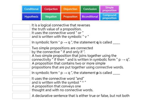 Proposition Logic Match Up