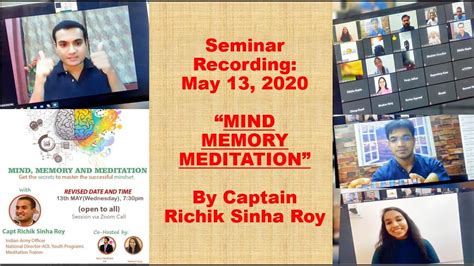 Mind Memory And Meditation Ft Capt Richik Sinha Roy Special