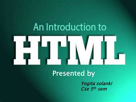 HTML PPTX Web Design And HTML Internet