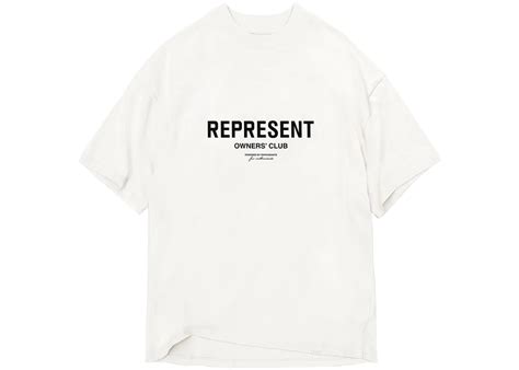 Represent Owners Club Front T Shirt Flat White Ss23 Us