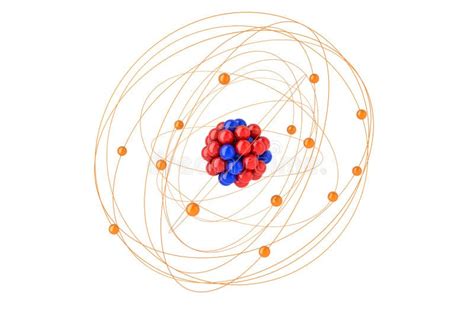 Atom Structure 3d Rendering Stock Illustration Illustration Of