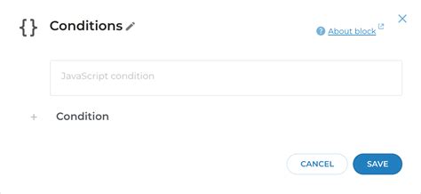 Conditions Block Conversational Cloud Help Center