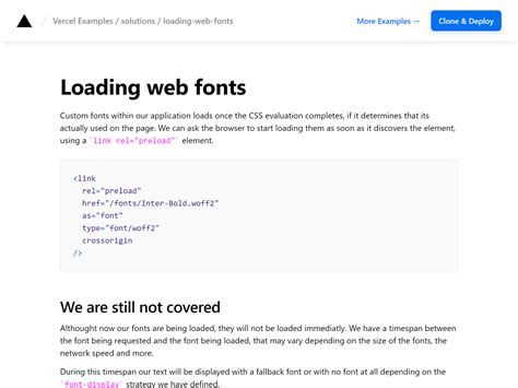 Handling Custom Web Fonts Vercel