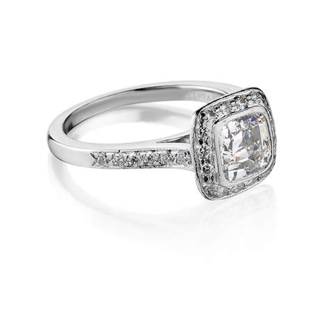 Tiffany And Co 1 10 Carat Cushion Cut Diamond Legacy Plat Ring Van Rijk