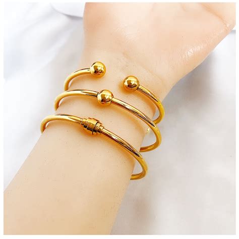 Diy Jewelry Wear Matching Accessories Non Fade Sand Gold Bracelet 24k Gold Color Diy Accessories