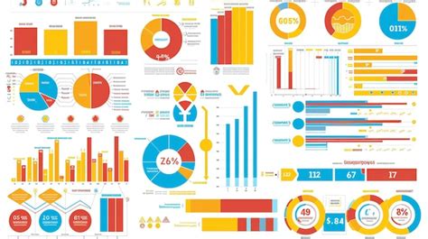 Premium Photo A Collection Of Colorful And Creative Data Visualizations Including Charts