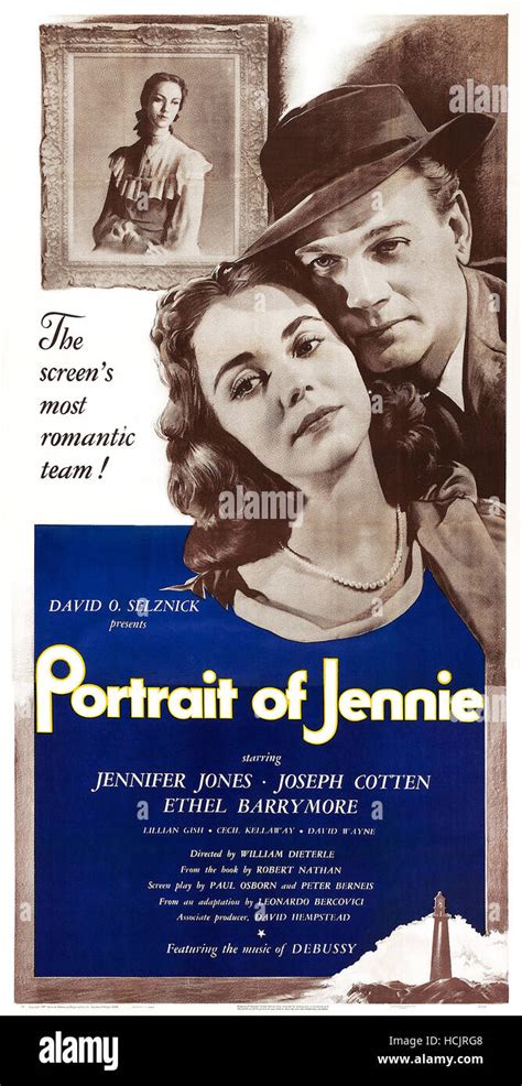 Portrait Of Jennie Poster Art L R Jennifer Jones Joseph Cotten