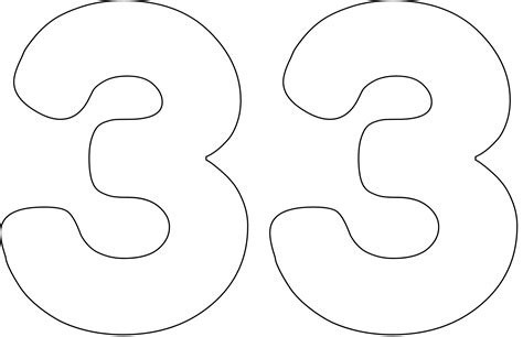 Number 3 Outline