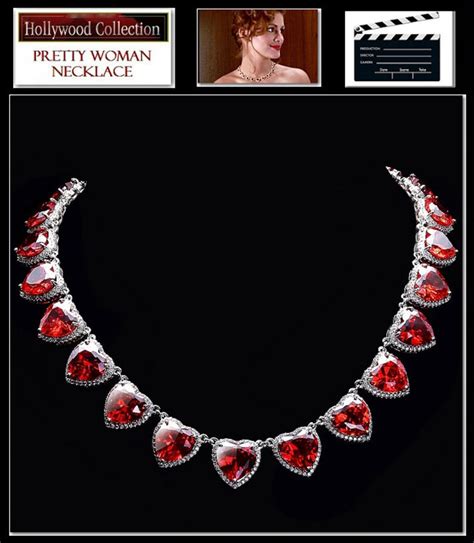 Pretty Woman Necklace Ruby Cz Heart Wedding Anniversary Party Prom T