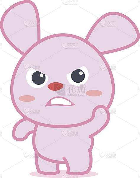 愤怒的兔子卡通人物