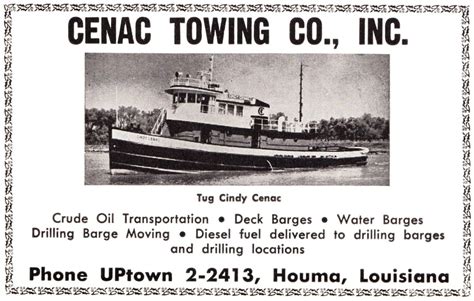 My Old Cenac Towing Advertisement Add Houma La Terrebonneparish
