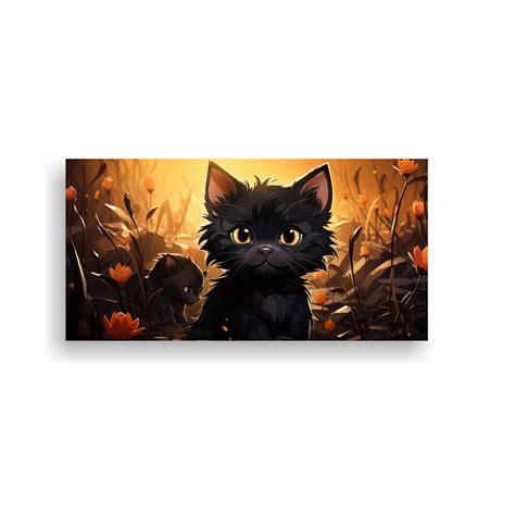 Cuadros Decorativos Gatitos Negros Innovadores Decocuadros