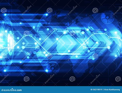 Vector Digital Global Technology Abstract Background Stock Vector