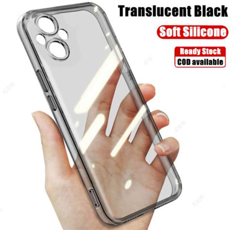 เคสซิลิโคนใสกึ่งโปร่งแสงสำหรับ Oppo Reno8 Z 5g Cph2457นิ่มนิ่มสีดำกัน